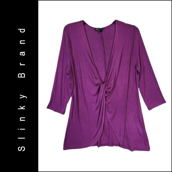 Slinky Brand | Sweaters | Slinky Brand Woman Twist Front Cardigan Large ...